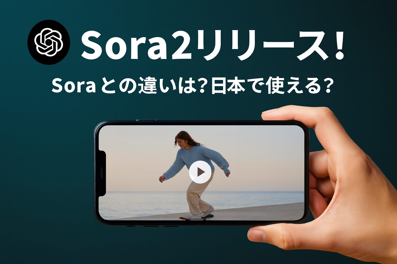 【2025/10/1最新】Sora2リリース！Soraとの違いは？日本で使える？ | AI EBISU